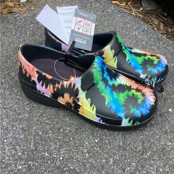 CROCS | Shoes | Crocs Work Neria Pro Ii Tie Dye Graphic Slip Resistant ...